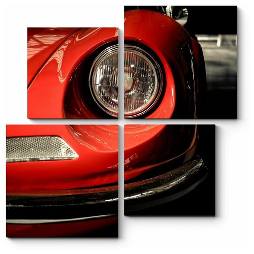 Модульная картина Фронтальные детали Ferrari 130x130