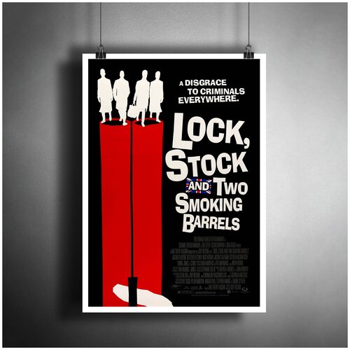 Постер плакат для интерьера "LOCK, STOCK AND TWO SMOCKING BARRELS (карты, деньги, ДВА ствола) "/ Декор дома, офиса, комнаты A3 (297 x 420 мм)