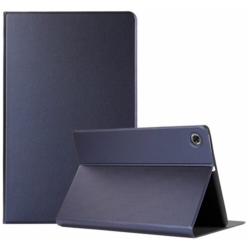 Чехол для планшета Samsung Galaxy Tab A9 (2023) 8.7 дюйма (SM-X110/X115), кожаный, трансформируется в подставку (темно-синий)