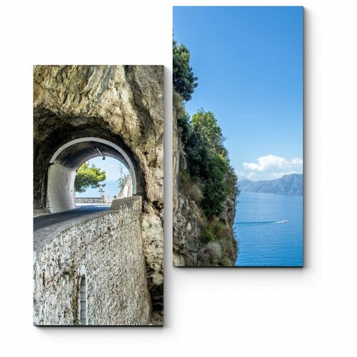 Модульная картина Тоннель на побережье Италии 110x138