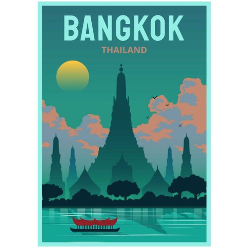 Постер / Плакат / Картина Бангкок 40х50 см в подарочном тубусе