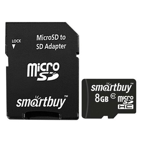 Карта памяти SmartBuy microSDXC Class 10 64GB + SD адаптер Black