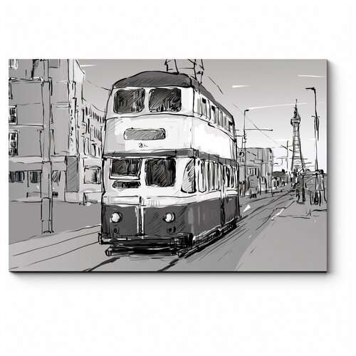 Модульная картина Лондонский трамвай 80x53