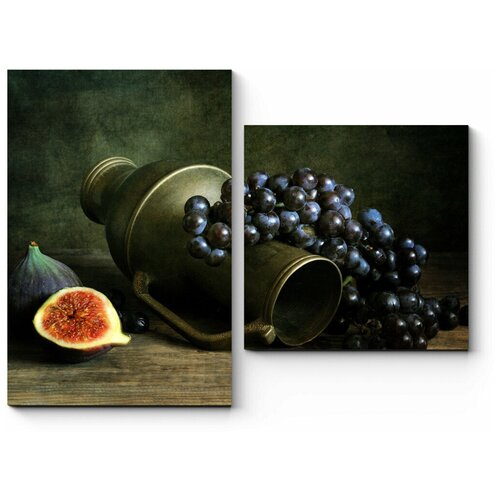 Модульная картина Манящая гроздь винограда 120x90