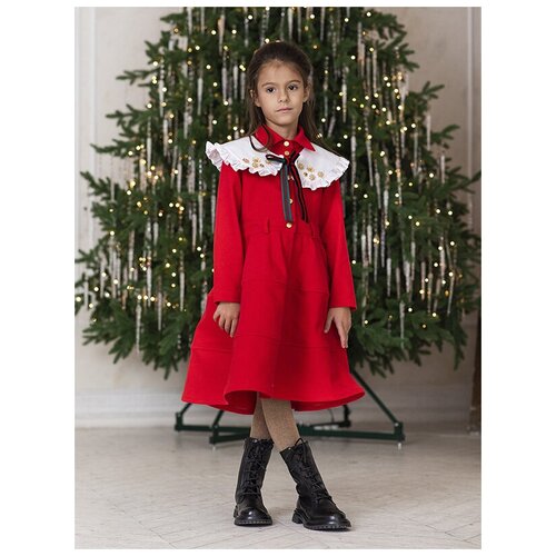 Платье Leya.me, комплект, размер 128, красный
