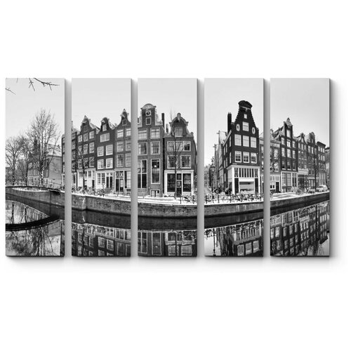 Модульная картина Монохромный Амстердам 110x66