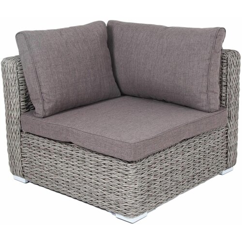 "Лунго" модуль диванный угловой с подушками (гиацинт), цвет серый