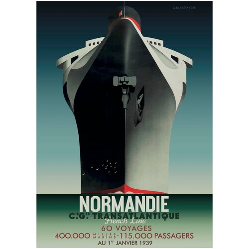 Постер / Плакат / Картина Normandie 40х50 см в раме