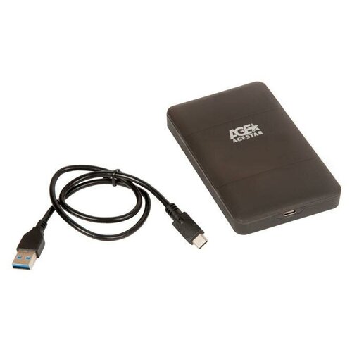 Внешний корпус 2.5" SATAIII HDD/SSD AgeStar 3UBCP3C (BLACK) USB 3.0, пластик, безвинтовая конструкция