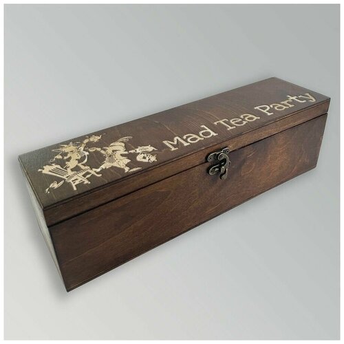 Коробка органайзер для чайных пакетиков из дерева с крышкой - 79