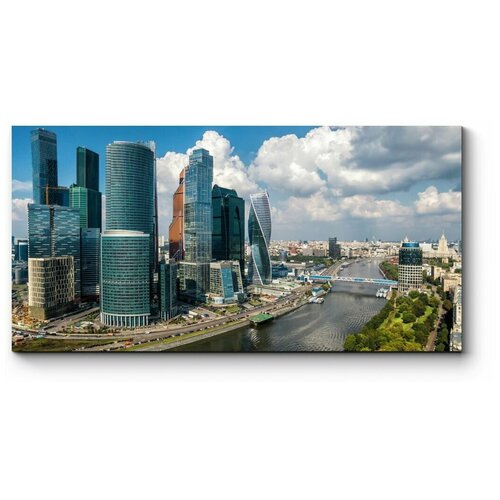 Модульная картина Деловой центр Москвы 60x30