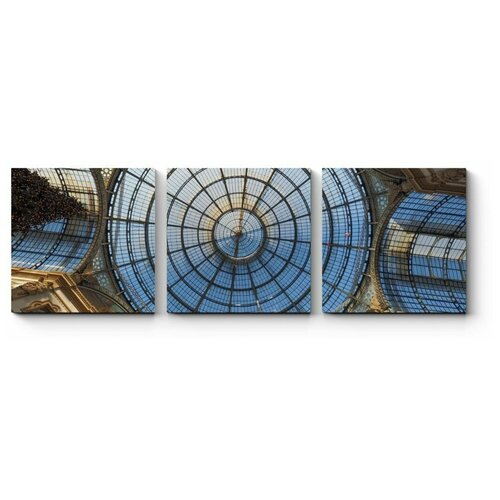 Модульная картина Стеклянный купол Миланского собора210x70
