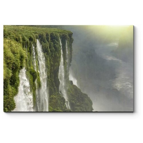 Модульная картина Мохнатый водопад 110x73