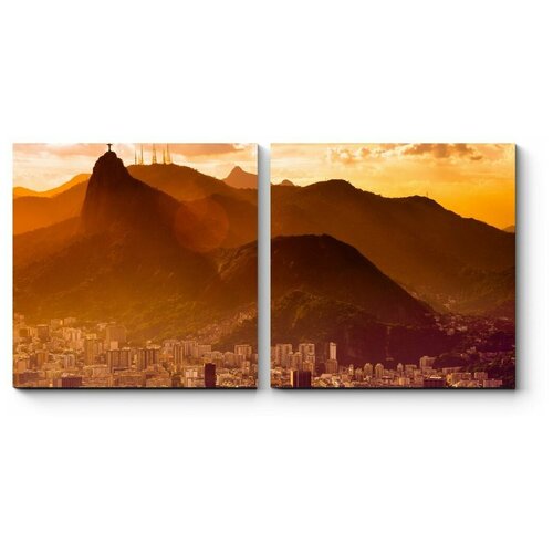 Модульная картина Чудесный Рио-де-Жанейро 100x50