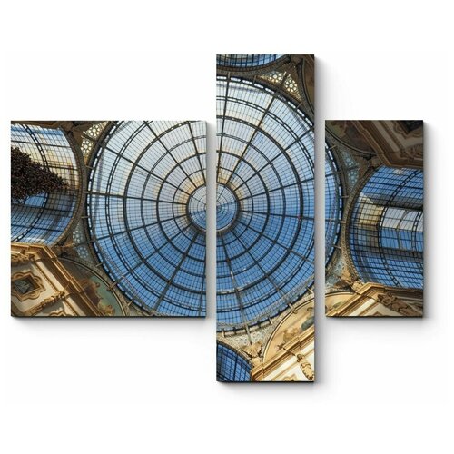 Модульная картина Стеклянный купол Миланского собора90x74