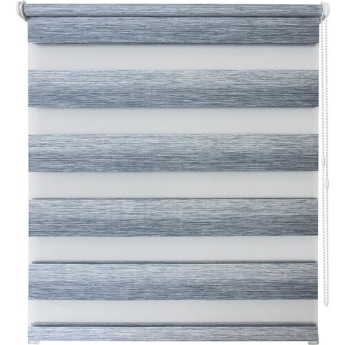 Рулонная штора с эффектом «день-ночь» Уют Рафаэлло, 60х160 см, серо-голубой