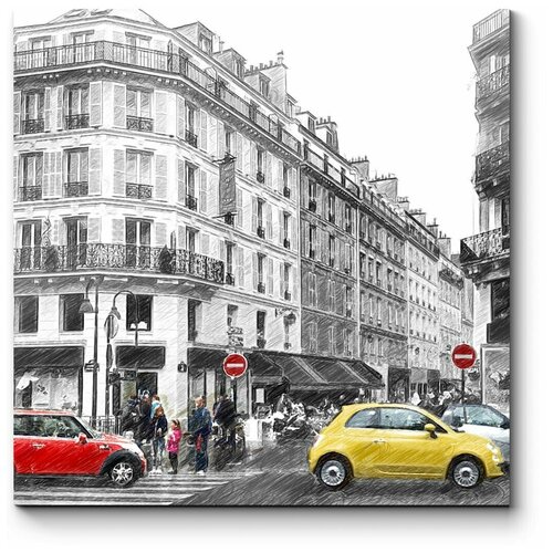 Модульная картина На улицах Парижа 110x110