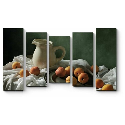 Модульная картина Натюрморт с сочными абрикосами 150x90