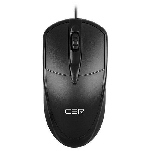 CBR CM 120 Black, Мышь проводная, оптическая, USB, 1000 dpi, 3 кнопки и колесо прокрутки, длина кабеля 1,8 м, цвет чёрный