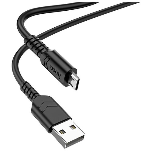 Кабель USB - микро USB HOCO X62 Fortune, 1.0м, круглый, 2.4A, силикон, цвет: чёрный