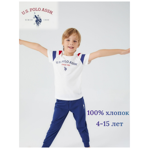 Комплект одежды U.S. POLO ASSN., размер 10-11 (140-146), белый, синий