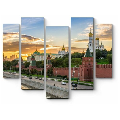 Модульная картина Закат в самом сердце Москвы 161x131