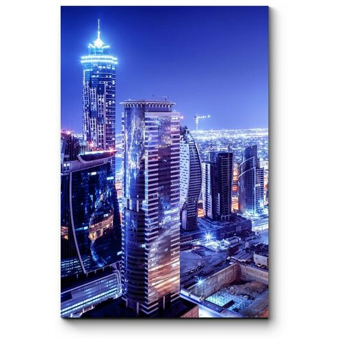 Модульная картина Дубай в сиянии ночных огней 50x75
