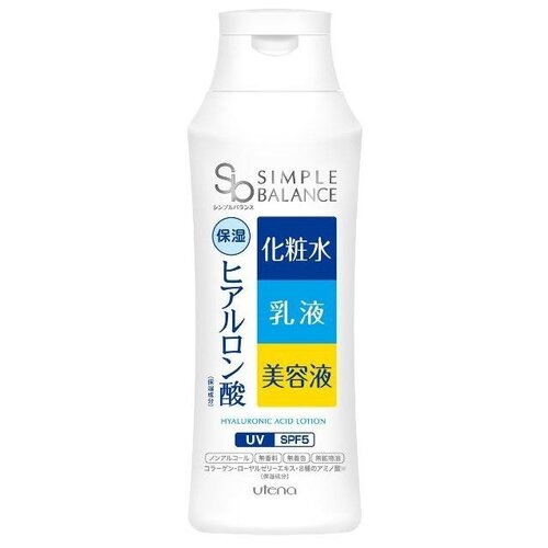 Utena Лосьон-молочко Simple Balance 3в1 с эффектом UV-защиты SPF 5 с тремя видами гиалуроновой кислоты, 220 мл