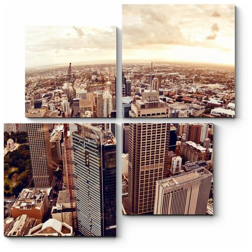 Модульная картина Над небоскребами Сиднея 160x160