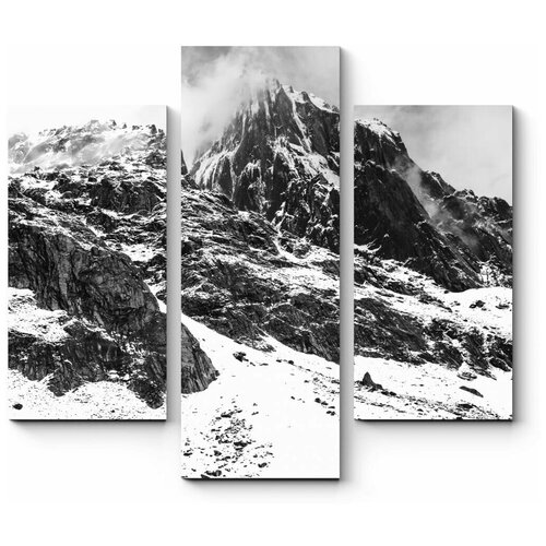 Модульная картина Неприступные горы 60x54