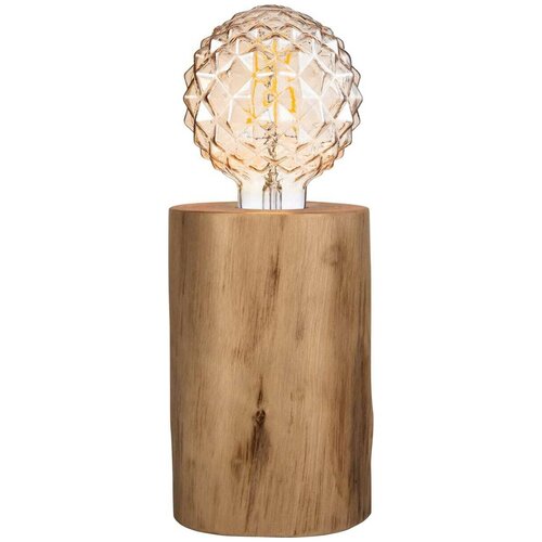 Декоративная лампа Chippy 52709 1, Е27, стекло/дерево, цвет бежевый, в современном кантри-стиле, подойдет для мягкого точечного освещения в гостиной и