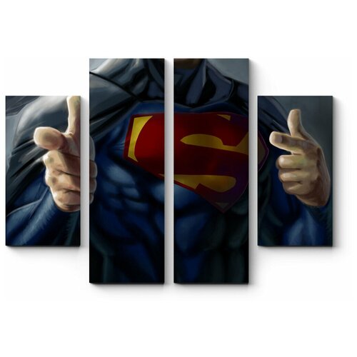 Модульная картина В каждом Супермене живет Бэтмен 110x83