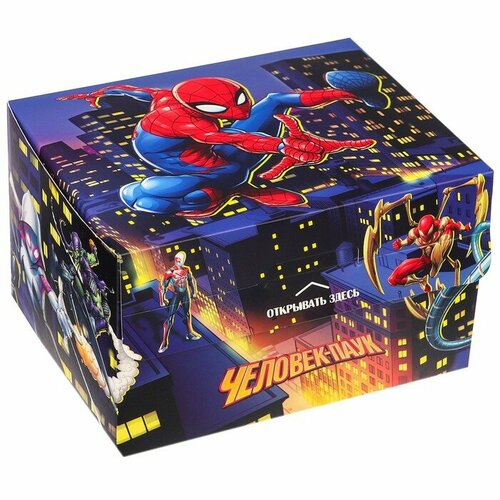Бум Коробка складная Сюрприз ,20х15х125 см, Человек-паук