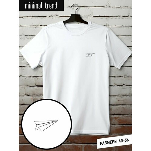 Футболка minimal trend, размер M, белый