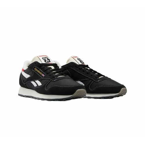 Кроссовки Reebok Classic Leather, размер 6 US, черный, красный