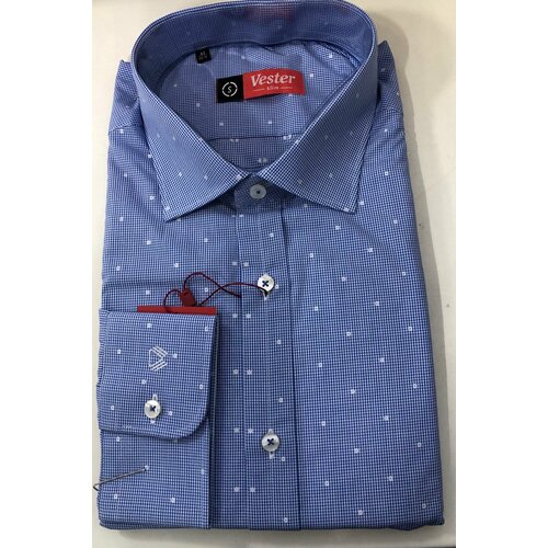 Рубашка Vester, размер 41/170, голубой, синий