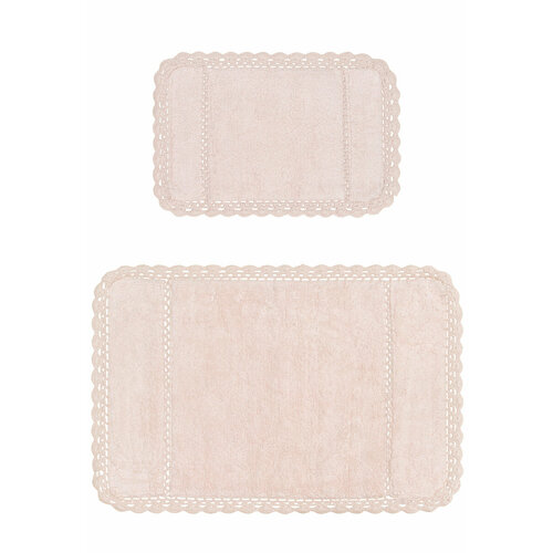 Комплект ковриков 60*90; 40*60 см для ванной, для туалета, розовый Irya Bath Lorinda-Pink