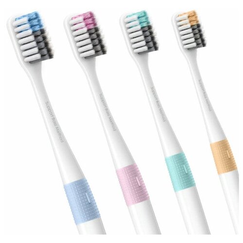 Набор зубных щеток Dr.bei Bass Toothbrush Classic with Travel Package 4 шт