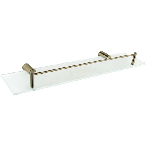 Полка для ванной комнаты стеклянная, одноярусная Haiba HB8407-4, цвет-бронза, материал-нержавеющая сталь