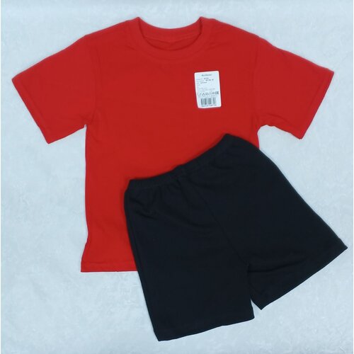 Комплект одежды , размер 56, красный, черный