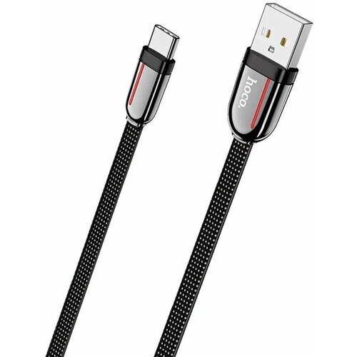 Кабель Hoco U74 для смартфона, USB - Type-C, 1.2 м, 3A, цвет черный, 1 шт