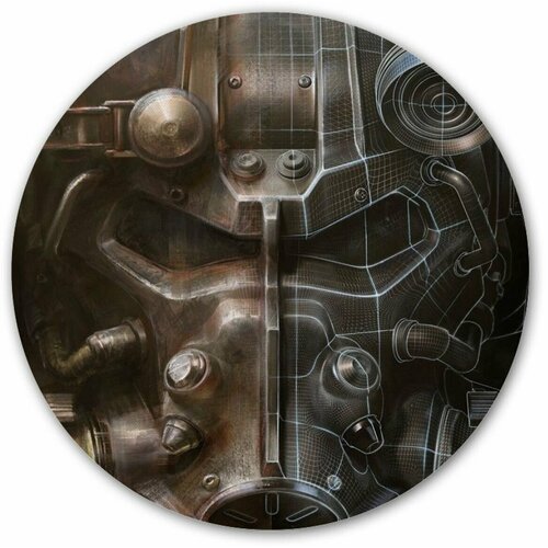 Коврик для мышки круглый Fallout 4 - Power Armor