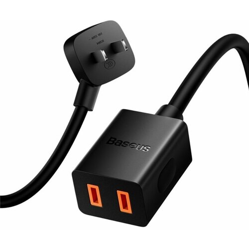Сетевой удлинитель с кабелем Baseus PowerCombo mini PowerStrip 1AC with 1.0m Cord CN (Including EU and UK plug adapters) Black (PSMN000101)