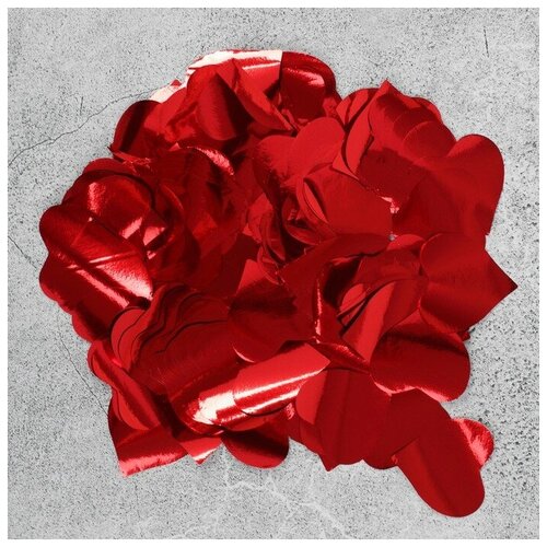 Страна Карнавалия Наполнитель для шара «Конфетти сердце», 2,5 см, фольга, цвет красный, 10 г