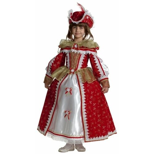 Детские карнавальные костюмы "Королева мушкетеров", размер 30, рост 120 см