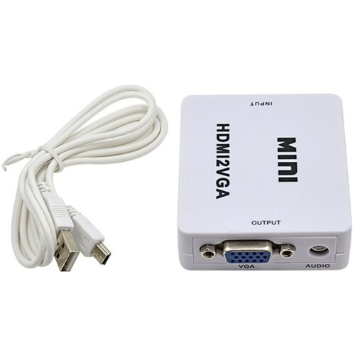 MELT Конвертер Mini с HDMI на VGA 1080p (белый)