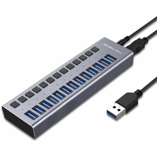 Хаб Acasis USB 3.0 12V 5A HS-713MG (13 портов) Gray