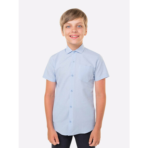 Школьная рубашка HappyFox, размер 158, голубой