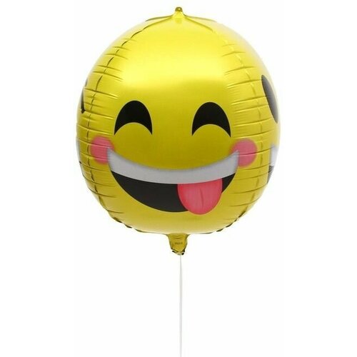 Воздушный шарик, фольгированный 24" "Улыбка с языком"