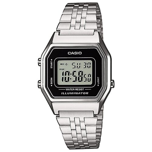 Наручные часы CASIO Vintage LA680WEA-1, серебряный, черный